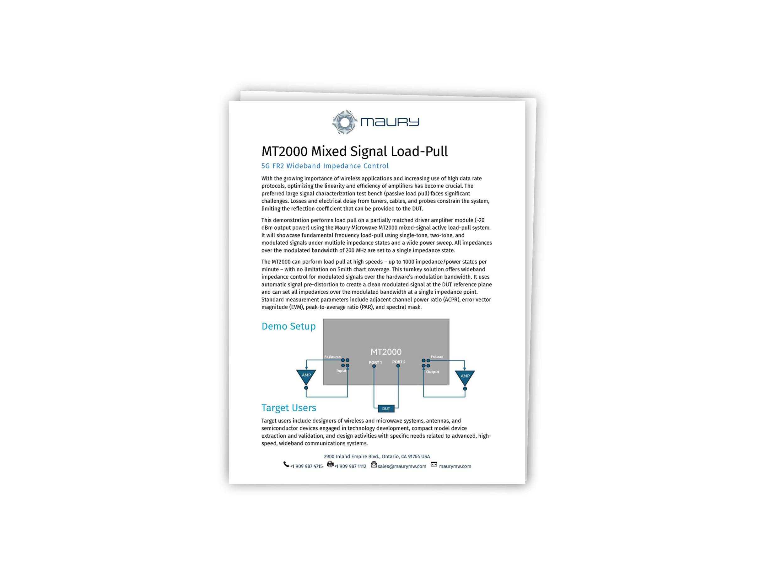 IMS 2025: MT2000 Mixed Signal Load Pull System—5G FR2 Wideband ...